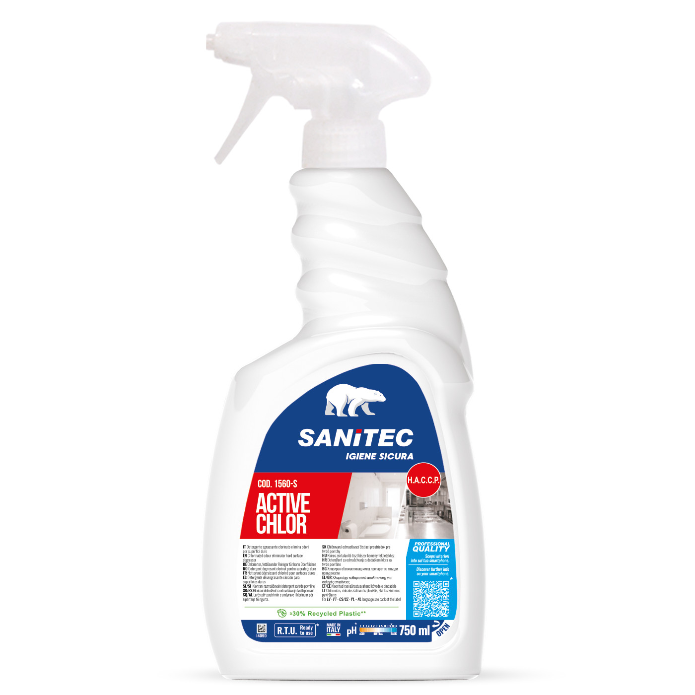 Detergente sgrassante clorinato elimina odori per superfici dure ...