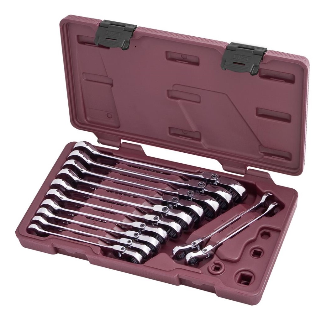 Assortimento 12 chiavi combinate a cricchetto snodate Kraftwerk Flex ...